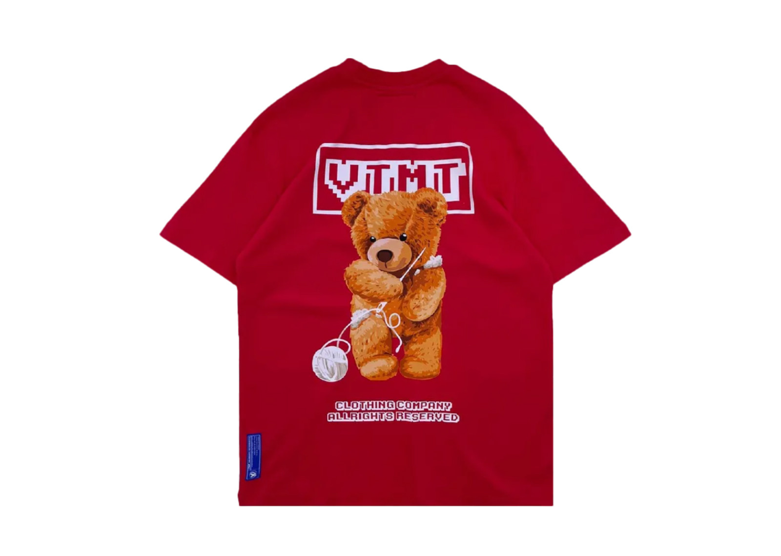 VTMT PIXEL BEAR TEE RED | Level Up