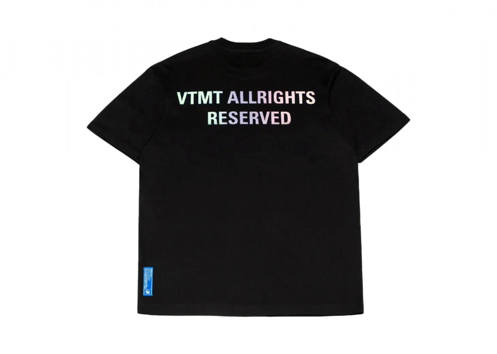 VTMT CREW COLOUR REFLECTIVE BLACK TEE | Level Up