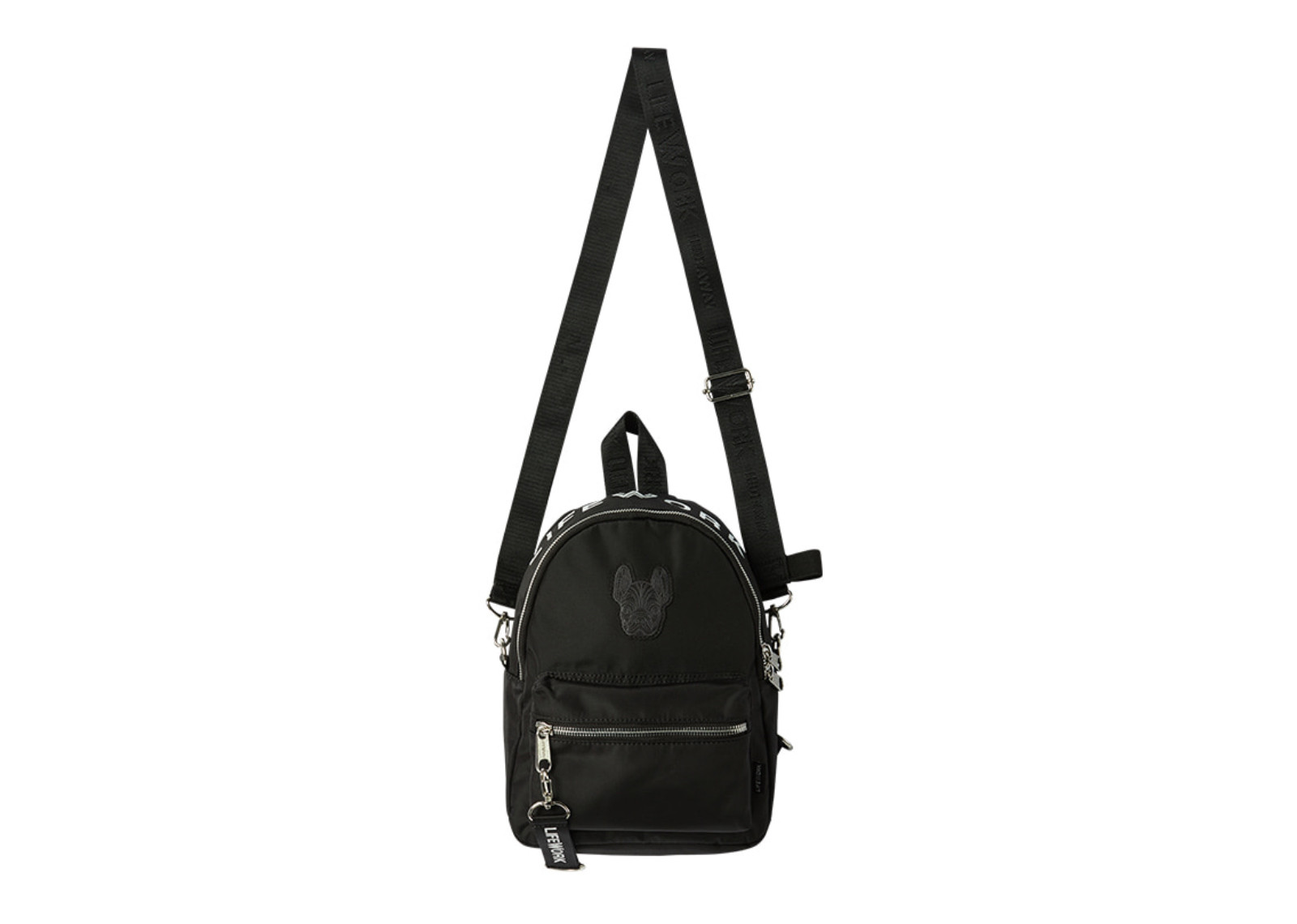 Lifework Korea Patch Zip Closure Backpack Mini Black | Level Up